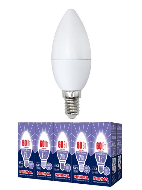 Лампочка Volpe Комплект из 10 светодиодных ламп LED-C37-7W/DW/E14/FR/NR ...