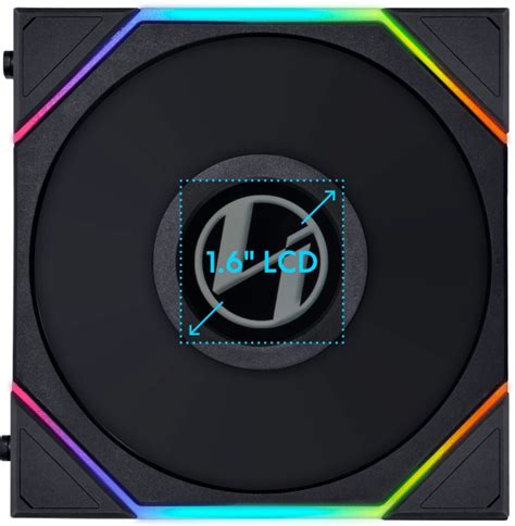 Lian Li Uni Fan TL LCD Mm ARGB Case Fan Pack W Fan Controller White Mm Fans