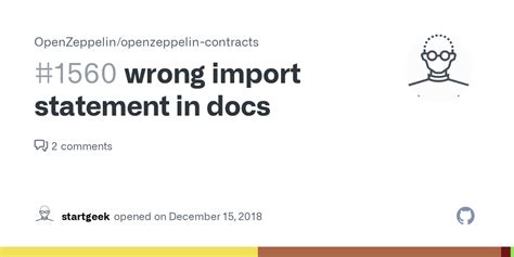 Wrong Import Statement In Docs · Issue 1560 · Openzeppelin