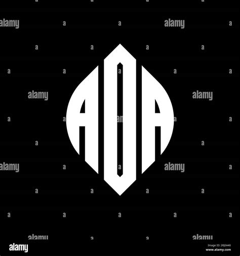 ADA Circle Letter Logo Design With Circle And Ellipse Shape ADA Ellipse Letters With