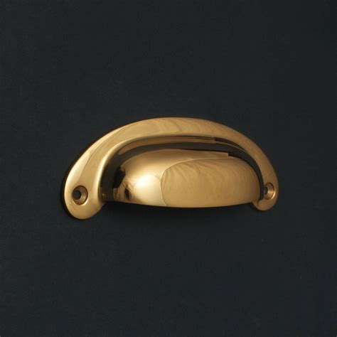 Solid Brass Cabinet Knobs Cupboard Cup Pull Drawer Handles Kitchen