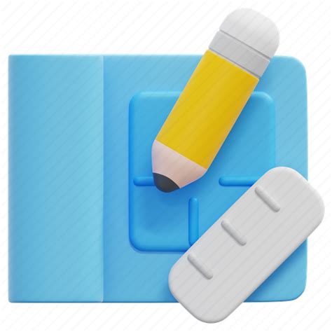 Sketch Plan Blueprint Architecture Design Pencil Ruler 3d