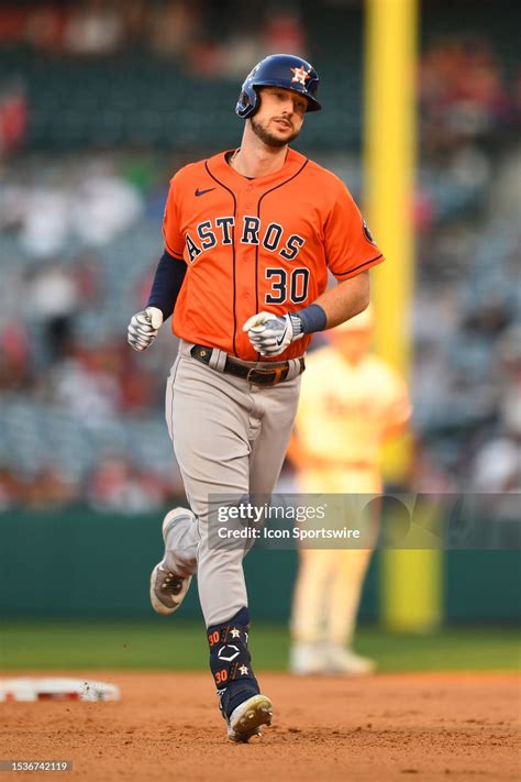 Houston Astros Right Fielder Kyle Tucker Circles The Bases After His