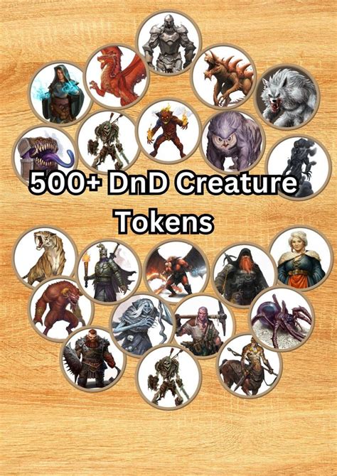 Dnd Tokens Pack 500 High Quality Printable Tokens For Dungeons