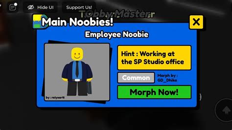 How To Get Employee Noobie Find The Noobies Morph Roblox Youtube