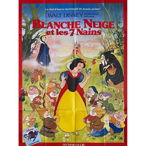 Affiche de film française de BLANCHE NEIGE ET LES SEPT NAINS 120x160