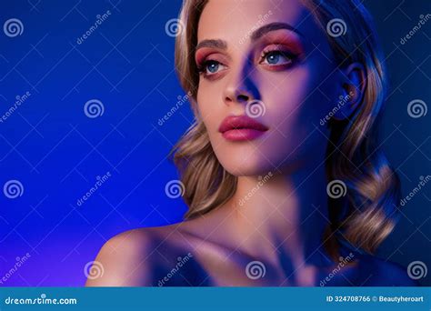 Photo Of Attractive Girl With Blonde Hair Curls Look Advertising