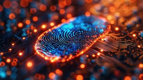 Digital Fingerprint On A Circuit Board Premium Ai Generated Image