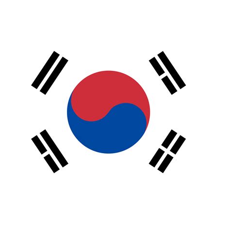 South Korea Flag Button On White Background Png 26957197 Png