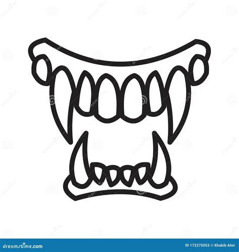 Vampire Teeth Stencil