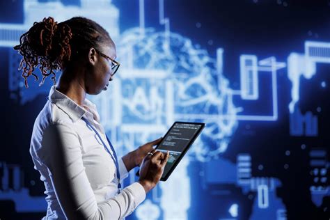 premium photo employee updating ai systems