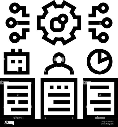Management Tasks Line Icon Vector Illustration Stock Vector Image And Art