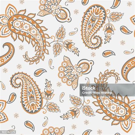 페이즐리 장식용 매끄러운 패턴 칼람카리 벡터 패브릭 배경 0명에 대한 스톡 벡터 아트 및 기타 이미지 0명 꽃 식물 꽃무늬 Istock