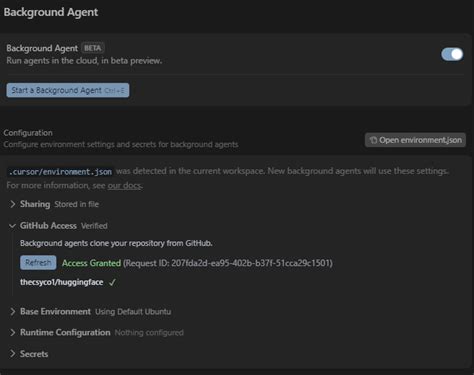 Background Agent Git Connexion Bug Reports Cursor Community Forum