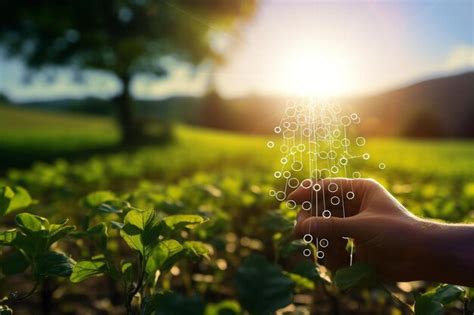 Premium Photo Smart Agriculture Iot With Hand Planting Tree Background