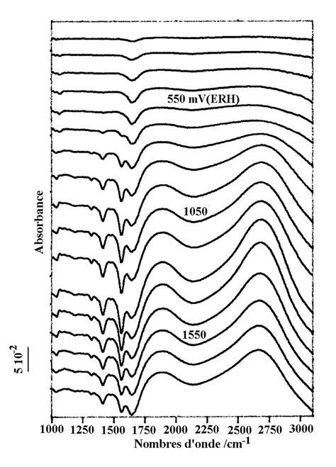 Spectres SPAIRS Dans NaOH 0 1 M Sur Lectrode D Or Diff Rents
