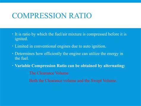 Variable Compression Ratio Of Engine Pptx Variable Compression Ratio Of Engine Pptx