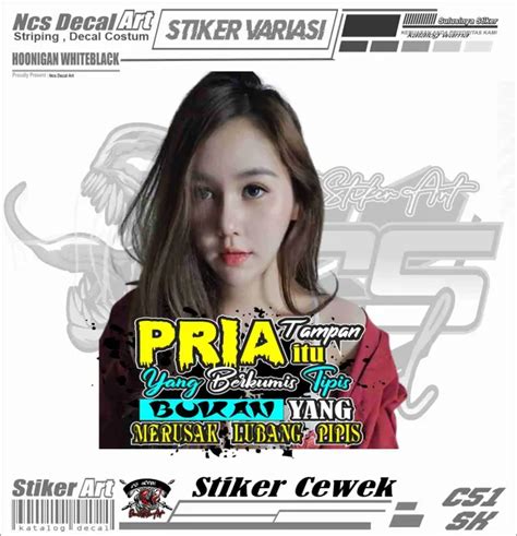 Stiker Mobil Decal Gambar Cewek Keren Vektor Sticker Motor Cewek