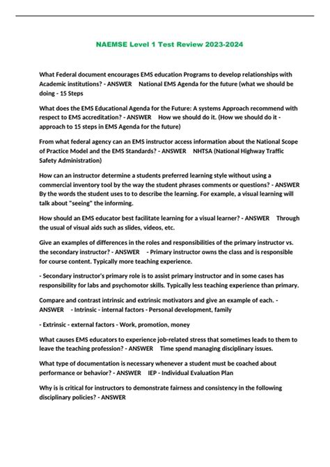 Naemse Level 1 Test Review Naemse Level 1 Stuvia Us