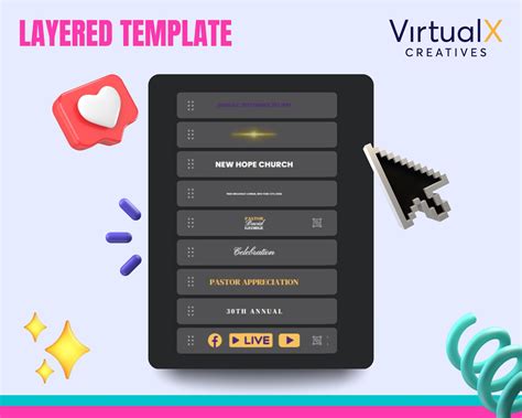 Pastor Appreciation Program Template Pastor Anniversary Purple Gold