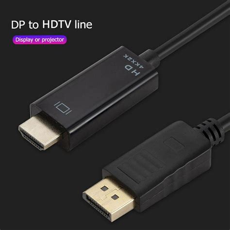 Convertidor De Cable Dp A Hdmi De Puerto De Pantalla De 6 Pies 4k X 2k