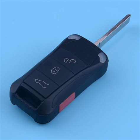 DWCX 3 Buttons Flip Remote Key Shell Fob Case With Panic Fit For