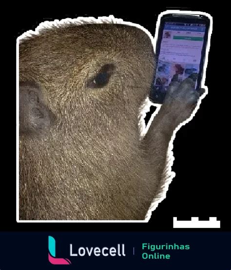 Capivara Usando Celular E Redes Sociais Figurinha De WhatsApp Online