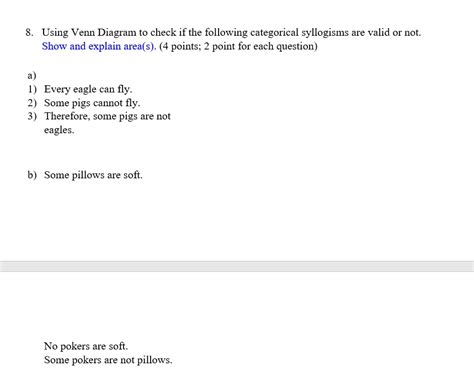Using Venn Diagram To Check If The Following Categorical Syllogisms Are Valid Or Not Show And