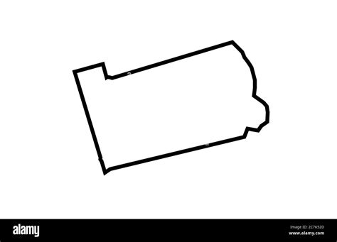 Pennsylvania Map Outline State Vector Illustration Stock Vector Image