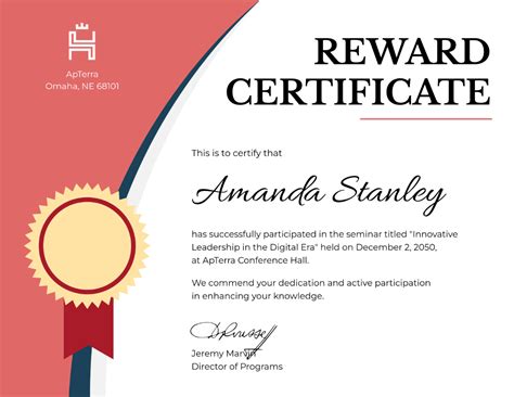 Free Printable Reward Templates To Customize Online