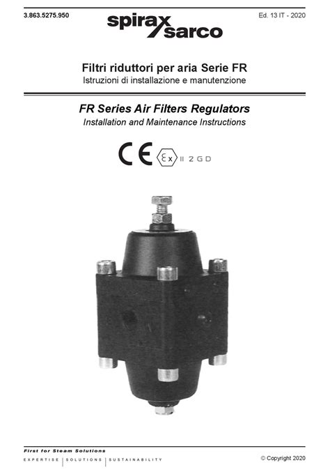 Spirax Sarco Fr Series Installation And Maintenance Instructions Manual