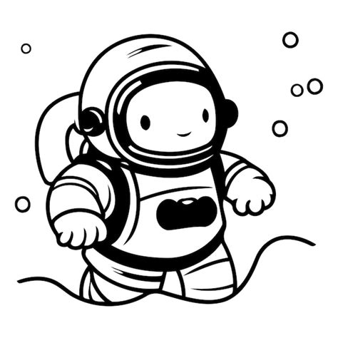 Premium Vector Astronaut Floating In The Water Vector Illustration