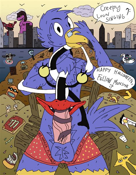Rule 34 Aaahh Real Monsters Anthro Avian Berdly Bird Bovid Caprine