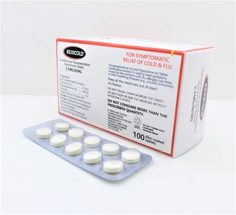 Triprolidine 60mg And Pseudoephedrine Hcl 2 5mg Tablet Exports
