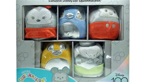 Exclusive Disney 100 Squishmallows Box Set 5 Plush Collection Review Unboxing Youtube