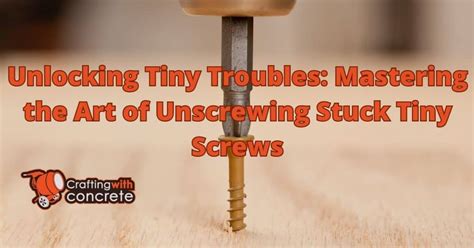 How To Unscrew A Tiny Screw That Is Stuck