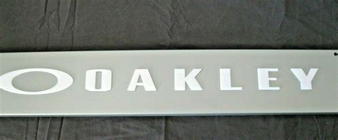 Oakley Display Sign Store Logo Plate Sign 29x 5 Metal And Plastic New