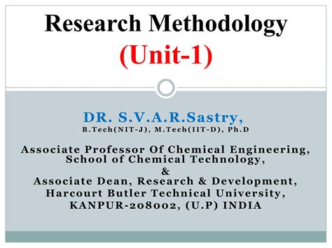 Research Methodology Course Unit 1ppt