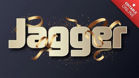Jagger Confetti New Year Font Editable Text Effect Generator