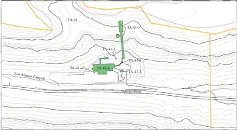 Layout Of Lanl Ta 41 1 Tunnel With Topographic Contours Download Scientific Diagram