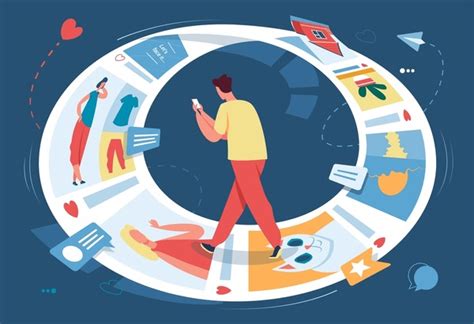 5 Adult Scrolling Through Social Media Stock Vectors And Vector Art