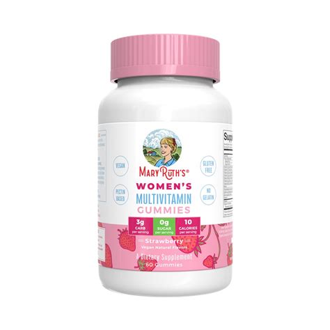 Maryruth Organics Womens Multivitamin Gummies Strawberry 60 Gummies