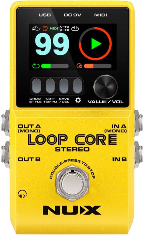 Nux Loop Core Stereo Guitar Looper Pedal 6 Hours Recording