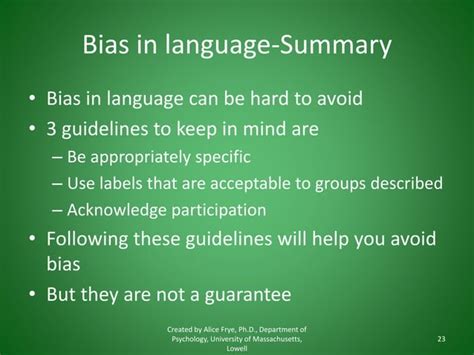 Avoiding Bias In Language Tcm18 117647 Pptx