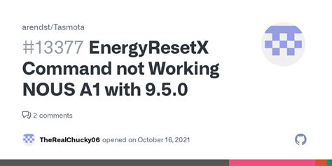 Energyresetx Command Not Working Nous A1 With 950 · Issue 13377