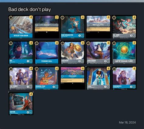 Bad Deck Dont Play Lorcana Deck Lorcanagg