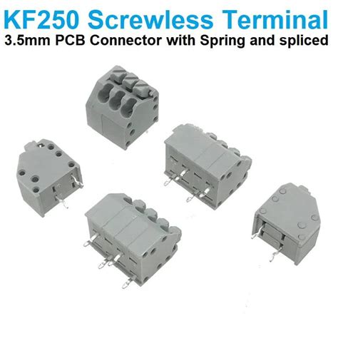 Kf250 3 5 3p 3 Pin Mini Screwless Fast Spring Terminal Block 3 5mm Pitch Uge Electronics Egypt