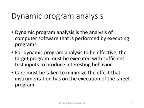 Ppt Dynamic Program Analysis Powerpoint Presentation Free Download