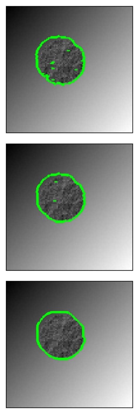 from top to bottom the effect of the smoothness parameter ν when ν