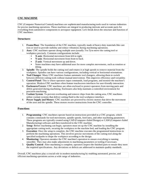 cnc machine pdf